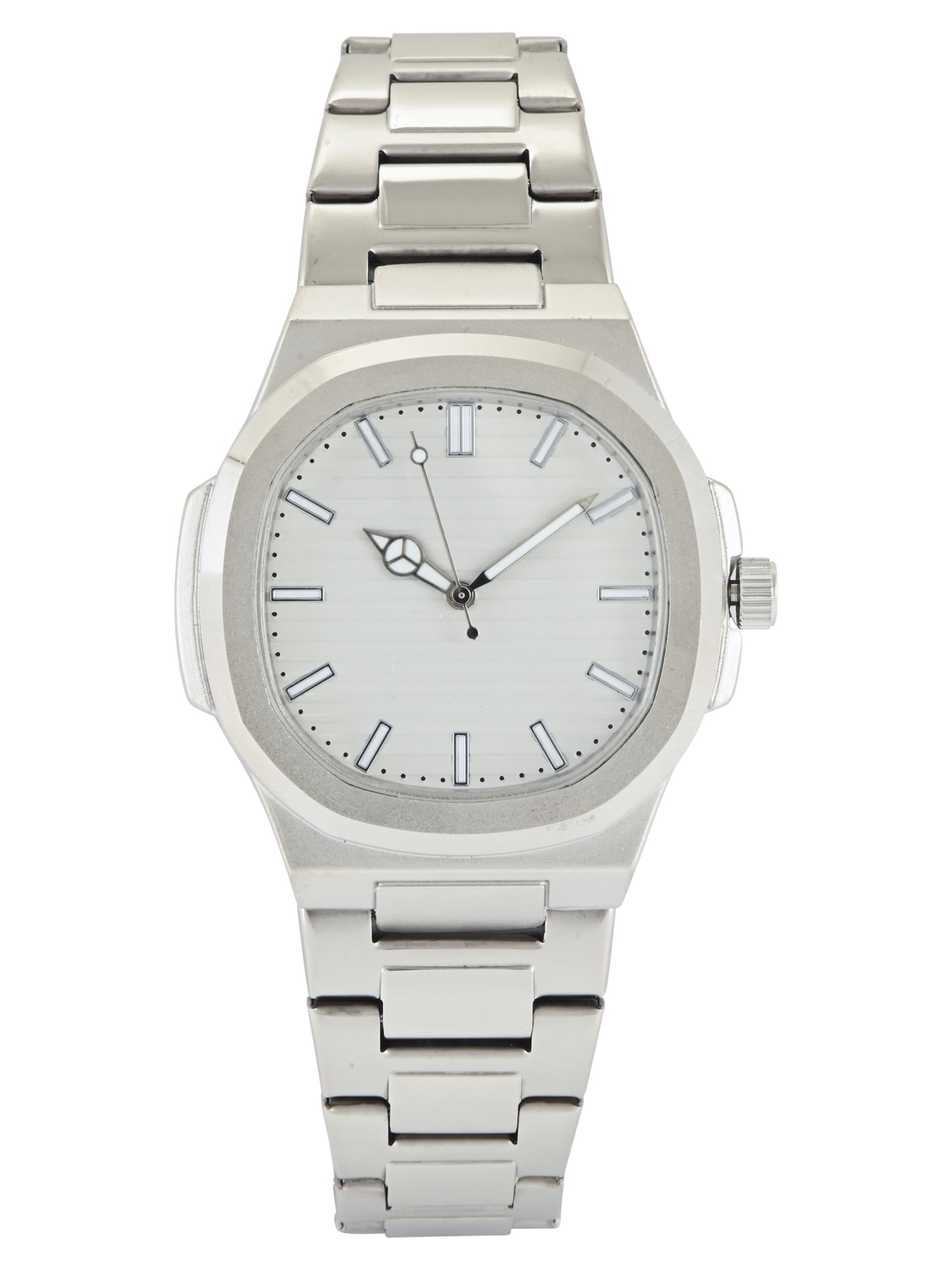 George Men's Silver Case with Silver Matte Bracelet Watch - Walmart.com