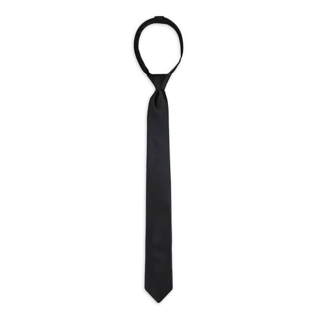 George Men's Skinny Zipper Tie, Black - Walmart.com