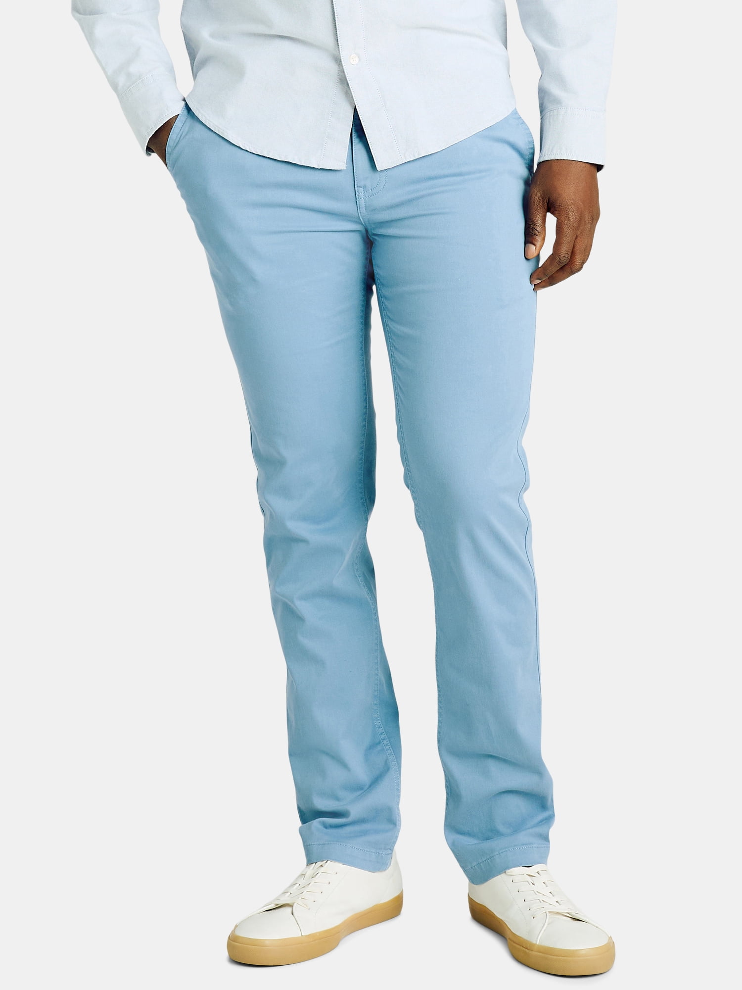George Men's Slim Chino Pants - Comfortable Stretch Cotton - Vintage ...