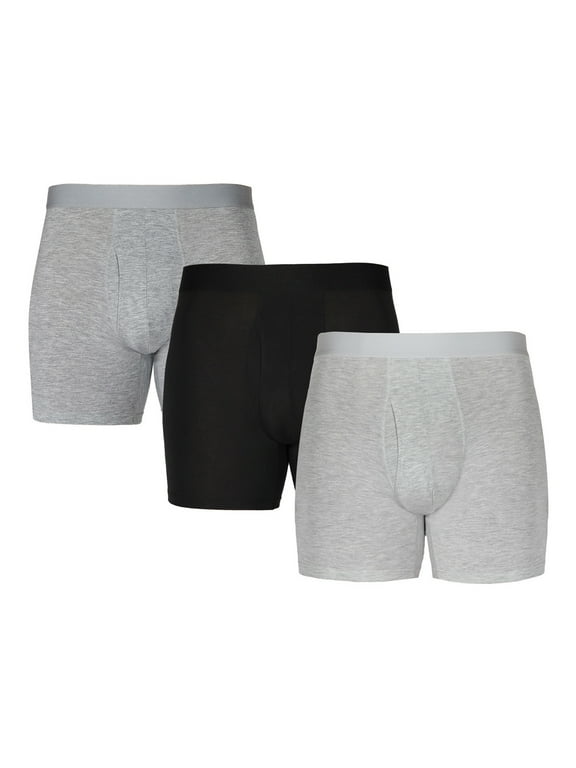 Champion Men's Medium Boxer Brief 5-pack - Black, Gray, Blue, Moisture ...