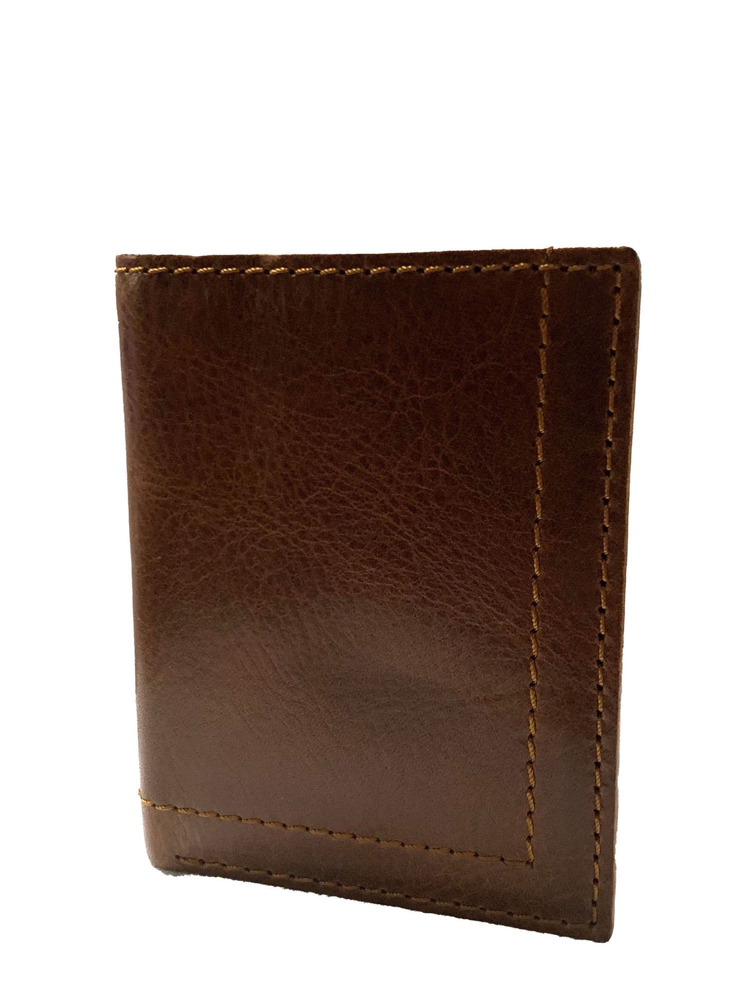 George Men's Trifold Wallet Brown Stylish Durable Leather with Multiple ...