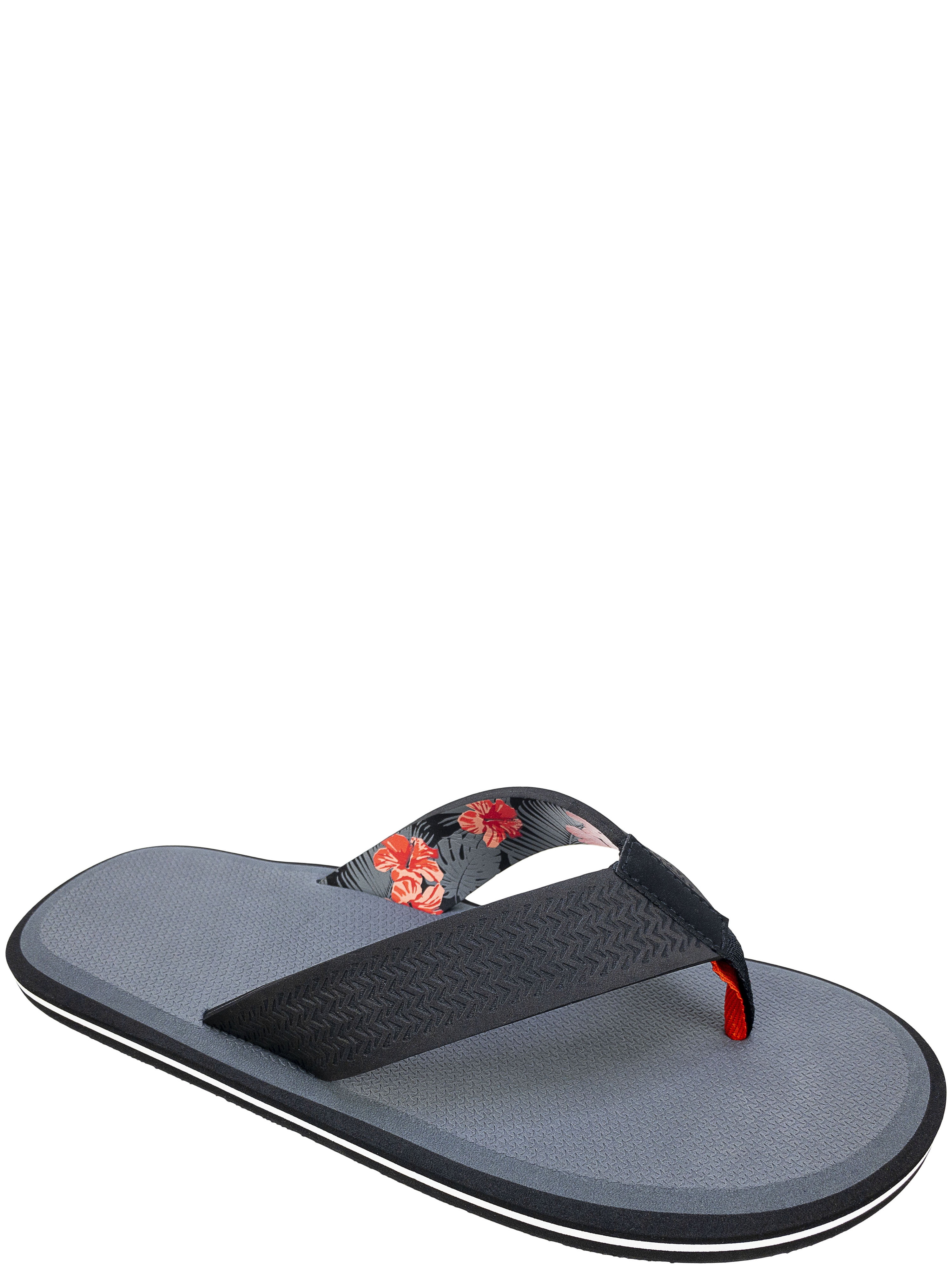 George Men's Water-Friendly Flip Flop, Cushioned Footbed, Black, 9/10 ...