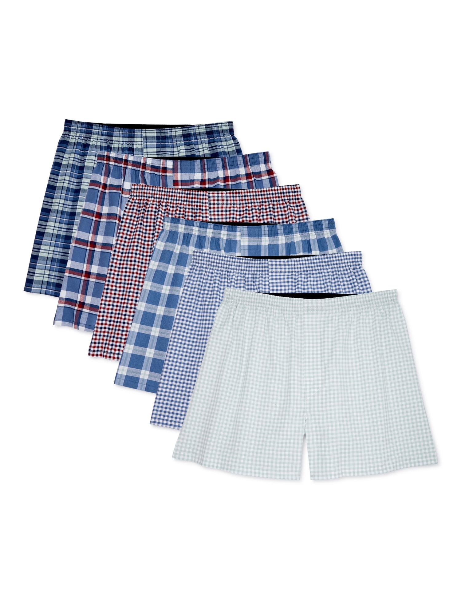 George Men's Woven Boxers, 6-Pack - Walmart.com