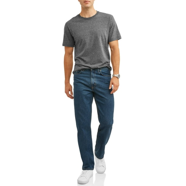 George Men's and Big Men's 100% Cotton Relaxed Fit Jeans - Walmart ...