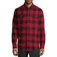 George Men's and Big Men's Buffalo Plaid Super Soft Flannel Shirt, Up ...