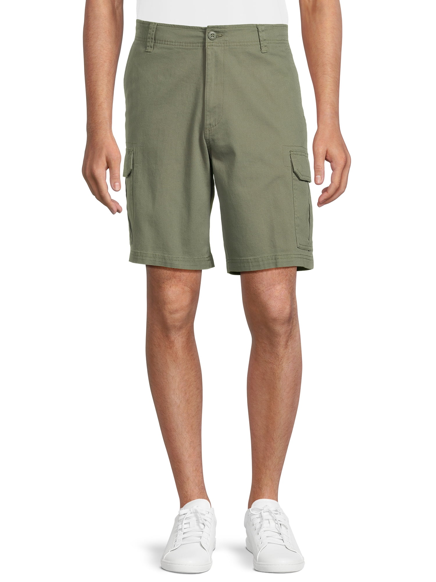 George Men's Cargo Shorts, 10.5 Inseam, Comfortable Cotton Stretch ...