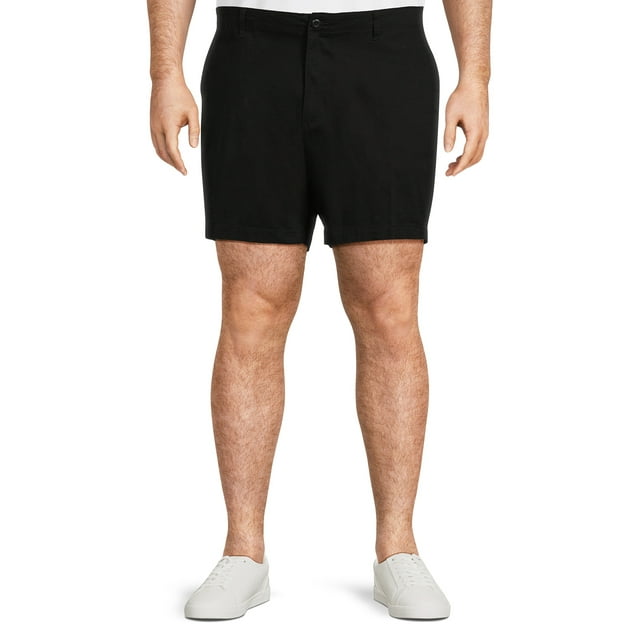 George Men's and Big Men's Flat Front Shorts, 7" Inseam, Sizes 28-54 ...
