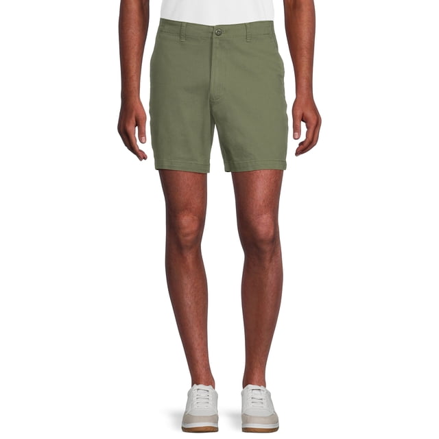 George Men's and Big Men's Flat Front Shorts, 7” Inseam, Sizes 28-54 ...