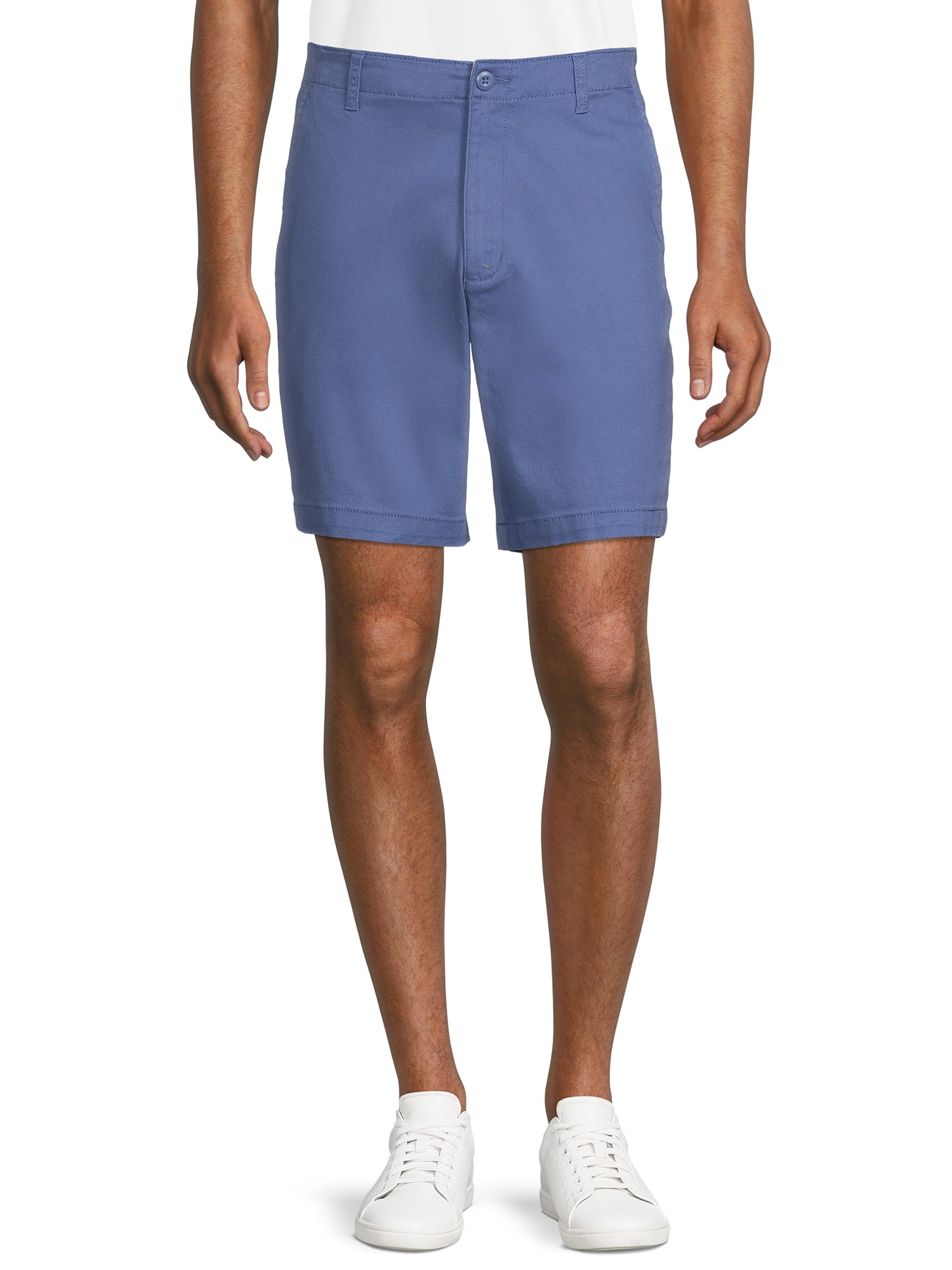 George Men's and Big Men's Stretch Flat Front Shorts, 9” Inseam, Sizes ...