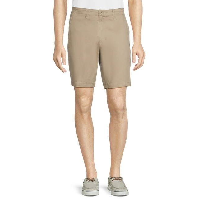 George Men's and Big Men's Flat Front Shorts, 9" Inseam, Sizes 30-46 ...