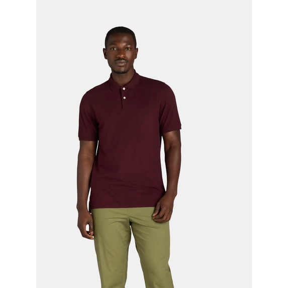George Men's Interlock Polo Shirt Short Sleeves, Sizes S-3XL, Soft ...