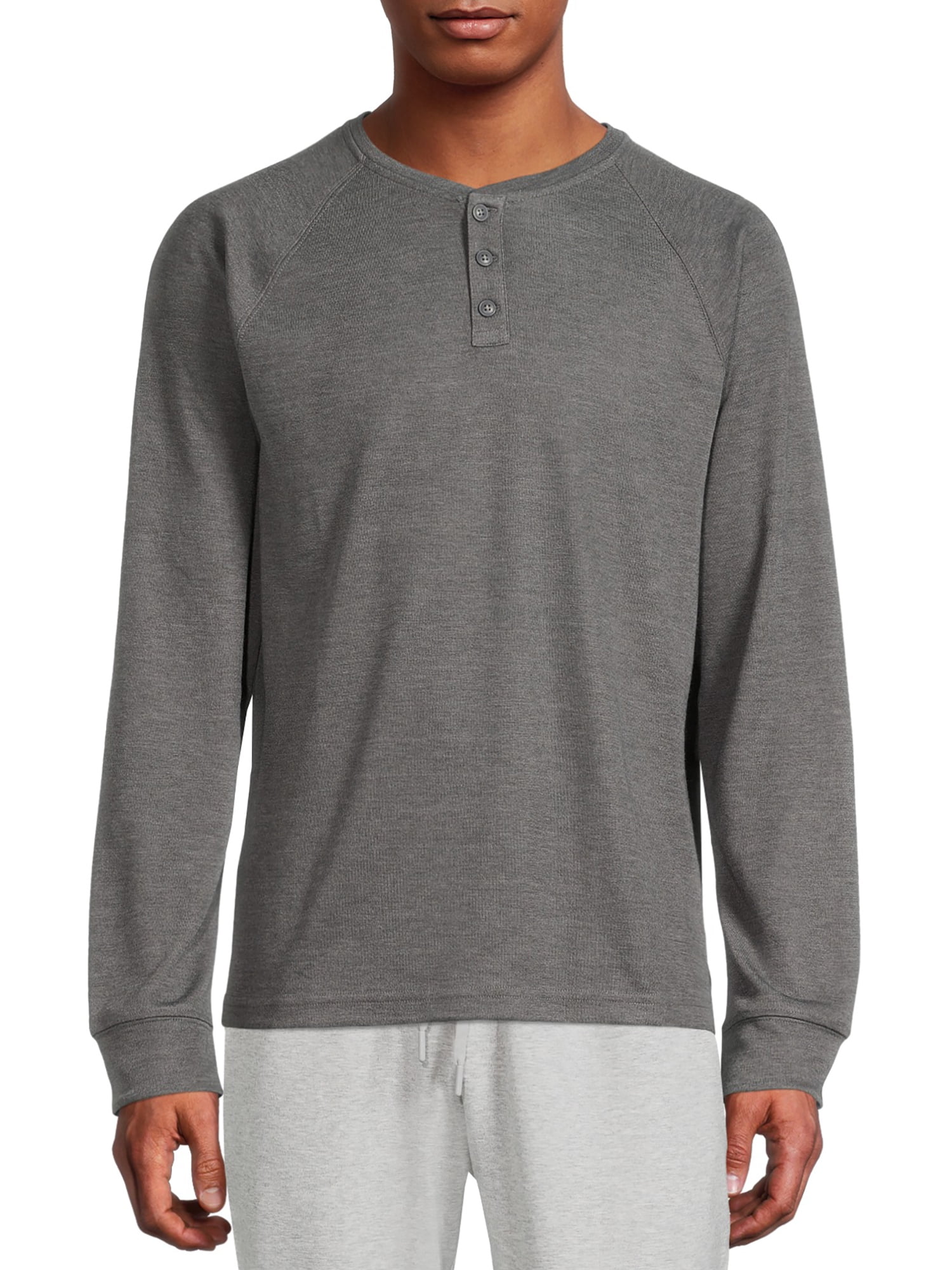 George Men's Long Sleeve Raglan Henley T-Shirt - Walmart.com