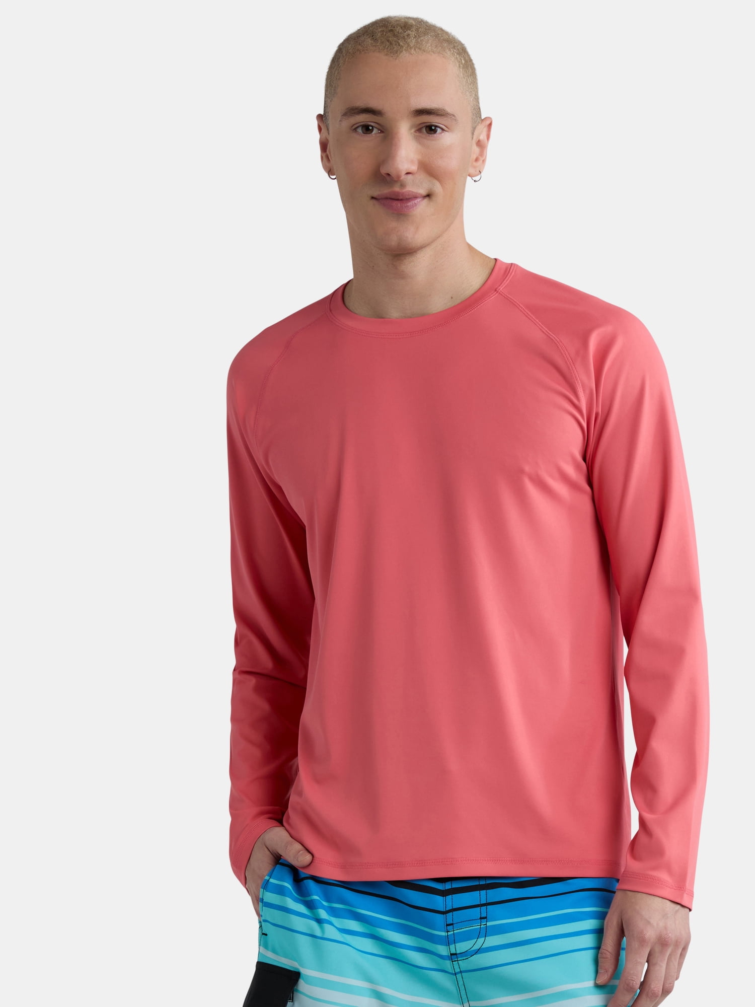 George Men's & Big Men's Sun Shirt with Long Sleeves, UPF 50+, Sizes S ...