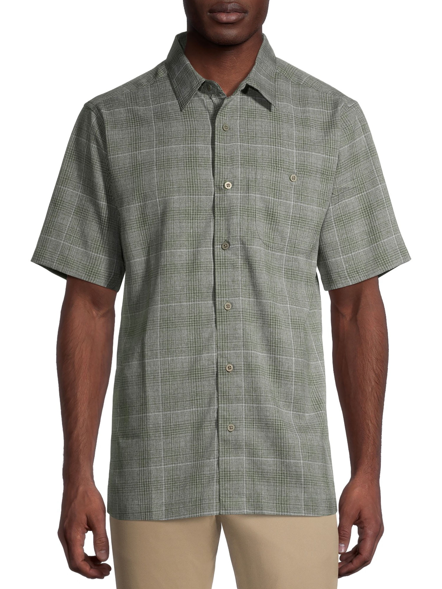 George Men's and Big Men's Microfiber Shirt, up to 5XL - Walmart.com