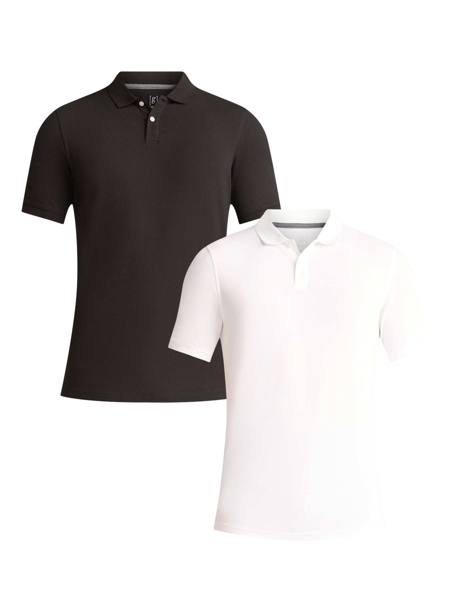 George Men's & Big Men's Active Fit 2-Pack Pique Polo Shirt, Sizes XS ...