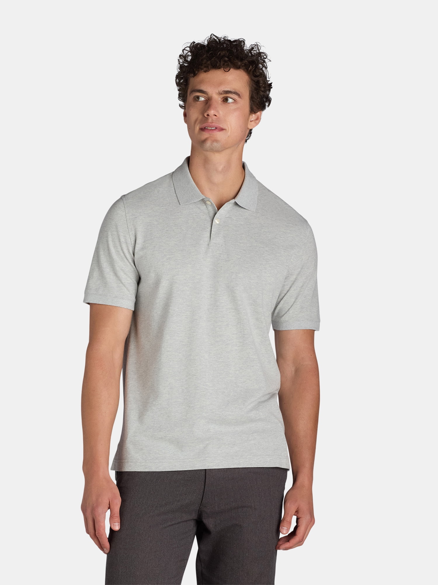 George Men's and Big Men's Pique Polo Shirt with Short Sleeves, Sizes S ...