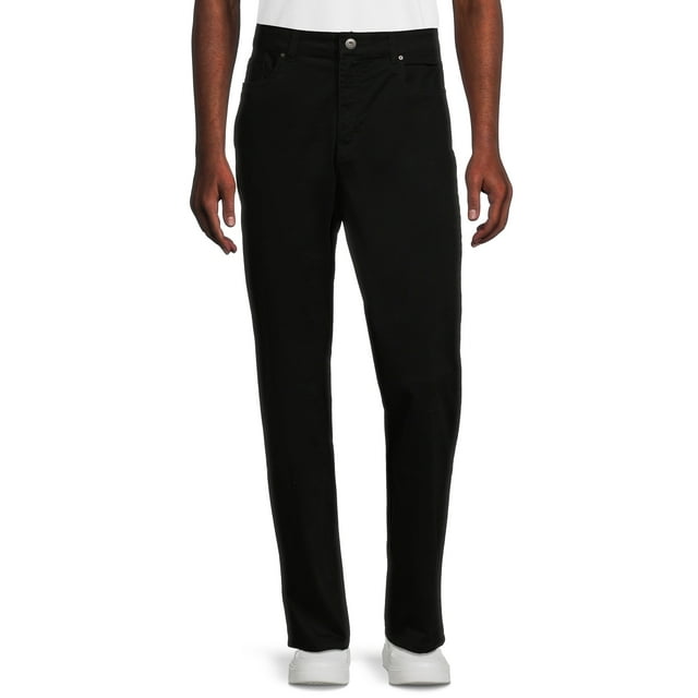 George Men’s and Big Men’s Premium 5 Pocket Garment Washed Pants, Sizes ...