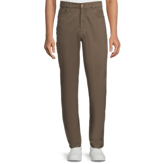 George Men’s and Big Men’s Premium 5 Pocket Garment Washed Pants, Sizes ...