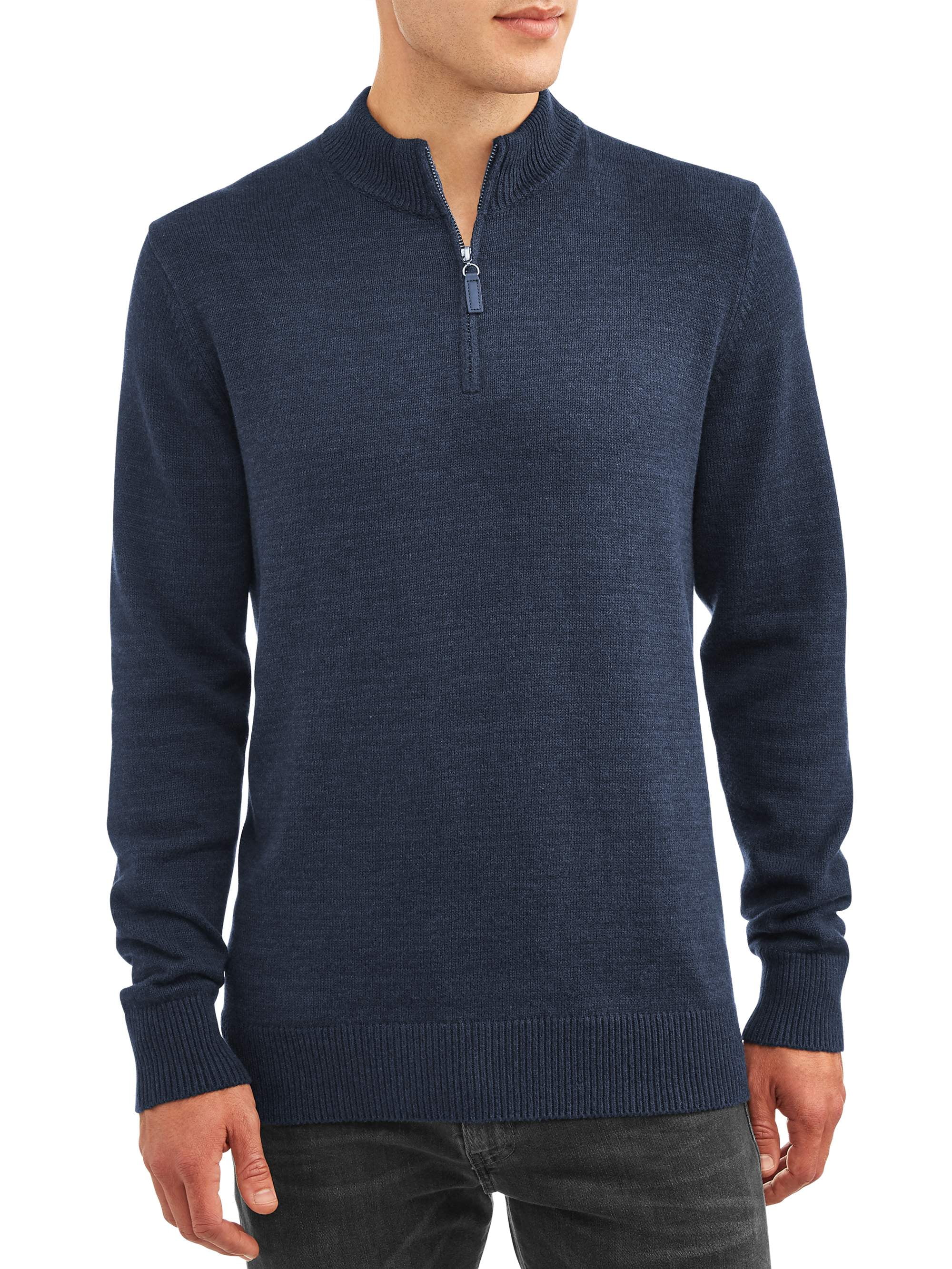 George Men's and Big Men's Quarter Zip Sweater, up to Size 5XL ...