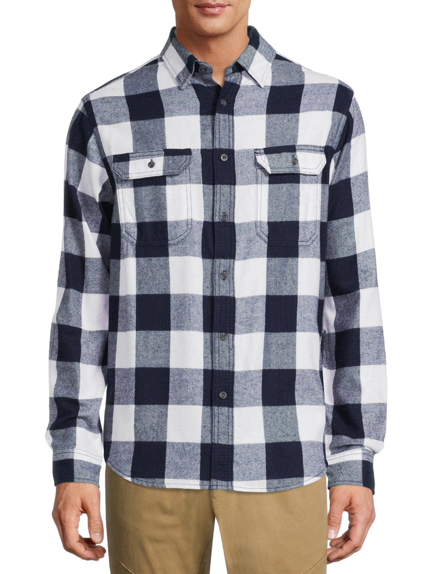 George Men's and Big Men's Super Soft Flannel Shirt, up to 5XLT ...