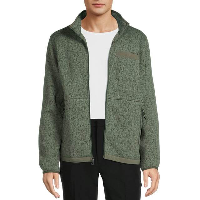 George Men's and Big Men's Sweater Fleece Jacket, Sizes up to 5XL ...