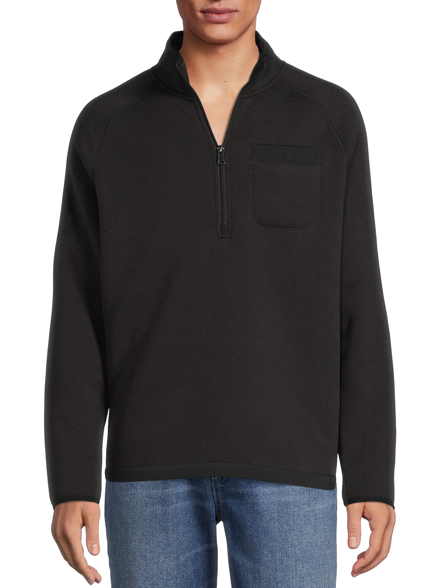 George Men's and Big Men's Sweater Fleece Quarter Zip Pullover, Sizes ...