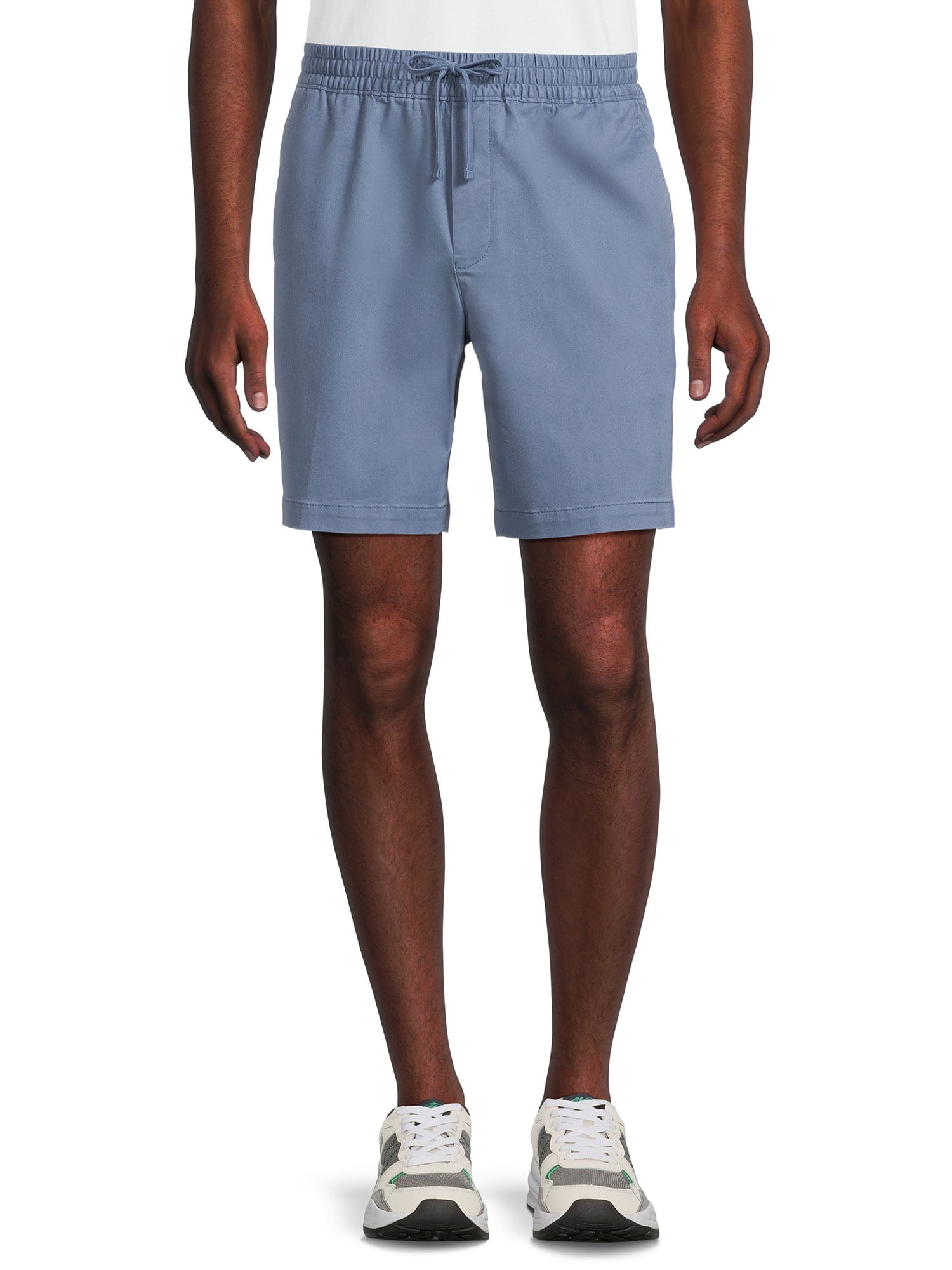 men's Twill Pull-On Shorts - Comfortable Elasticized Waist - Walmart.com