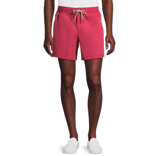George Men's Twill Pull-On Shorts with Drawstring Waist, 6" Inseam ...