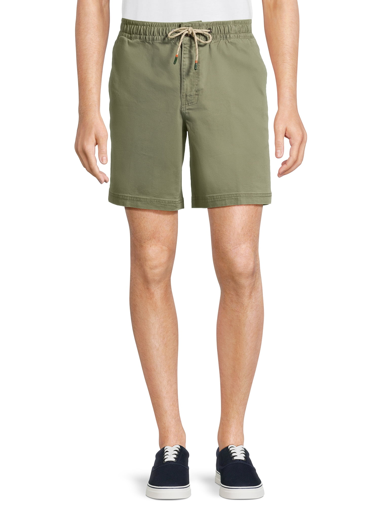George Men's and Big Men's Twill Pull On Shorts with Drawstring Waist ...