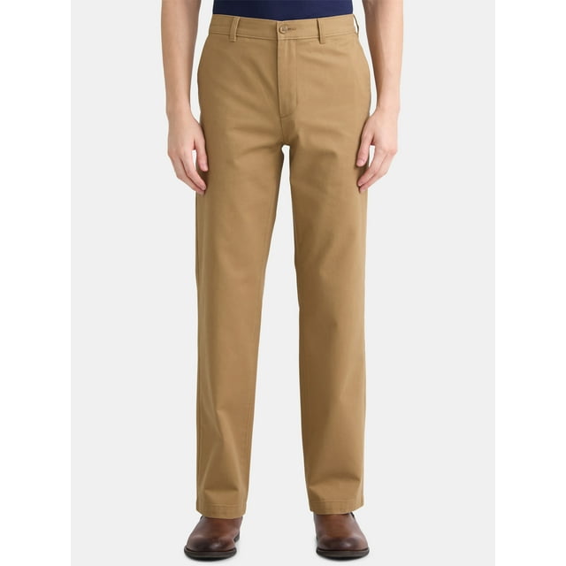 George Men's Flat Front Wrinkle Resistant Casual Pants - Walmart.com