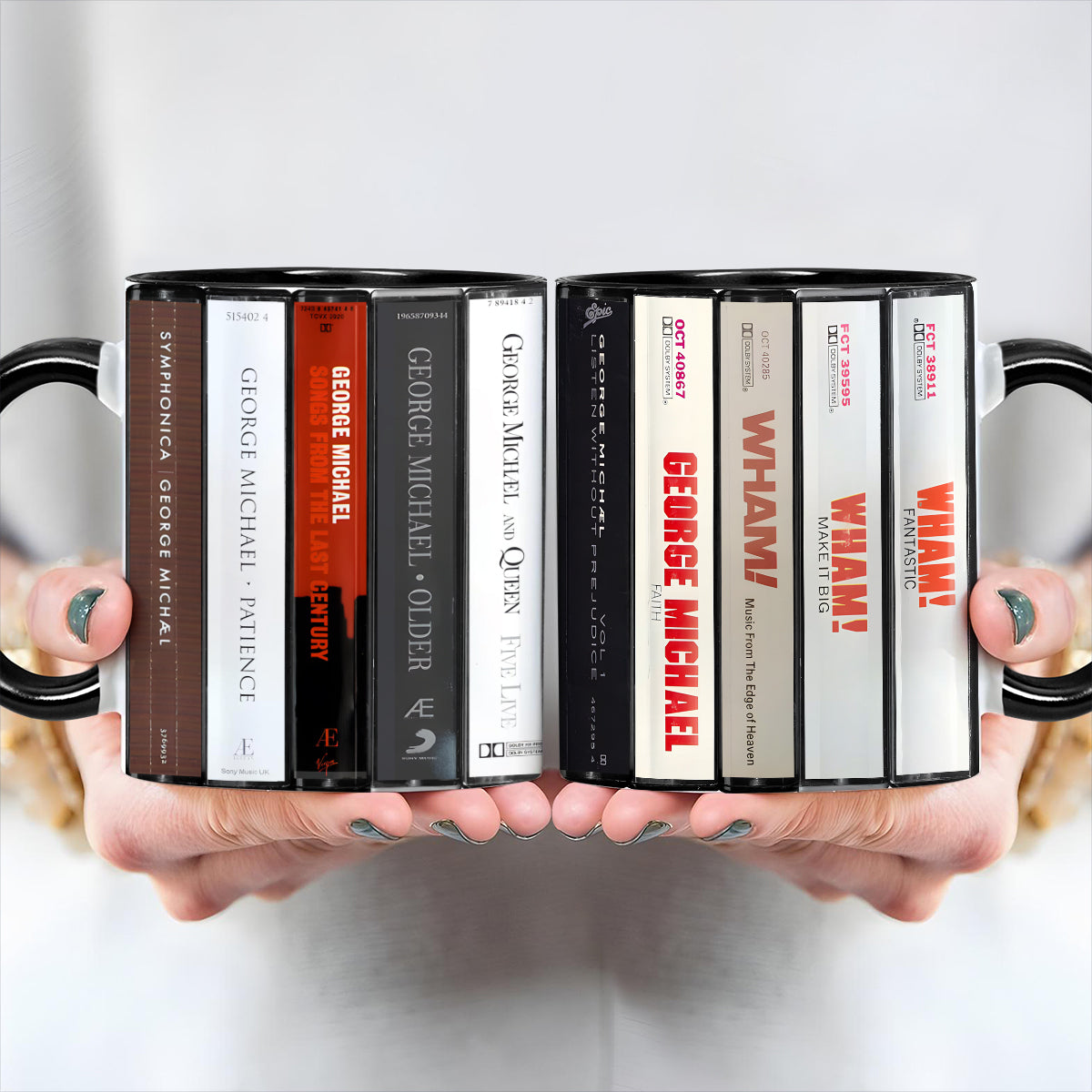 George Michael Albums Cassette Retro Black Accent Ceramic Coffee Mug for Fans - Walmart.com