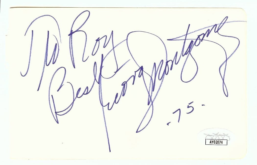 George Montgomery Signed Autographed Cut Signature Western Legend JSA ...