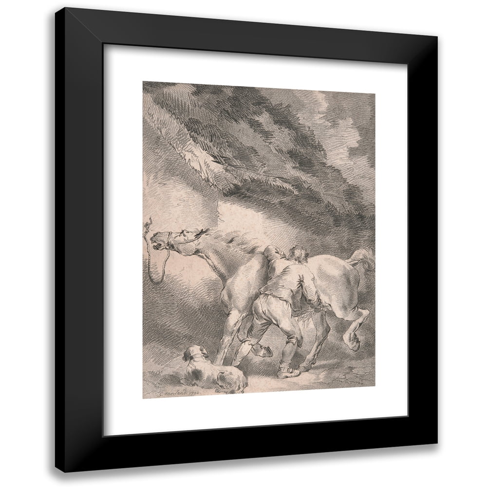 George Morland 11x14 Black Modern Framed Museum Art Print Titled ...