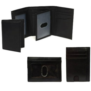 George Leather Slim Trifold Wallet and Card Case - Walmart.com