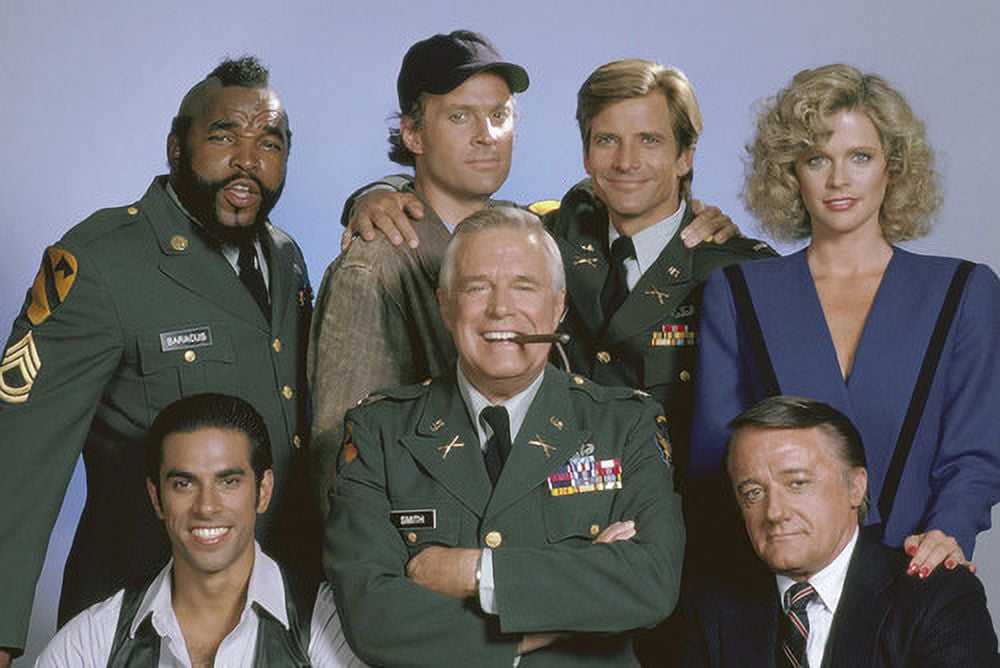 George Peppard, Dirk Benedict, Dwight Schultz, Eddie Velez, Mr. T ...