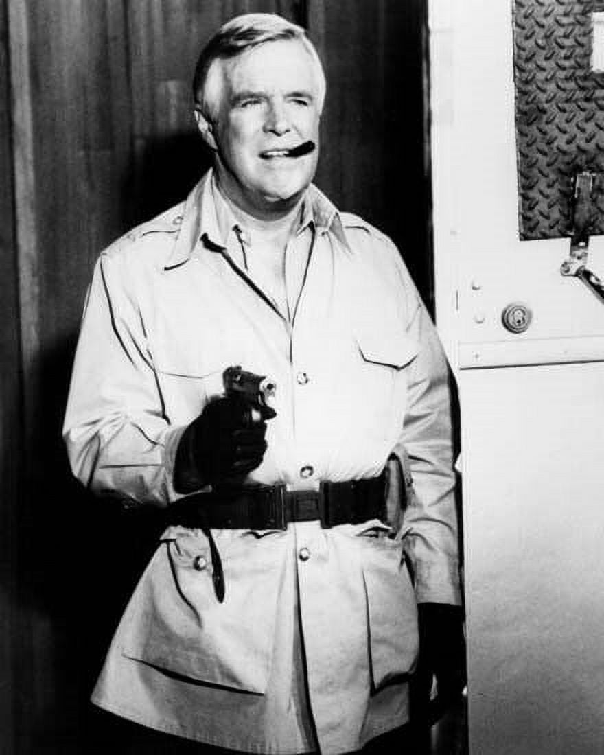 George Peppard classic with cigar pointing gun as Hannibal Smith The A ...