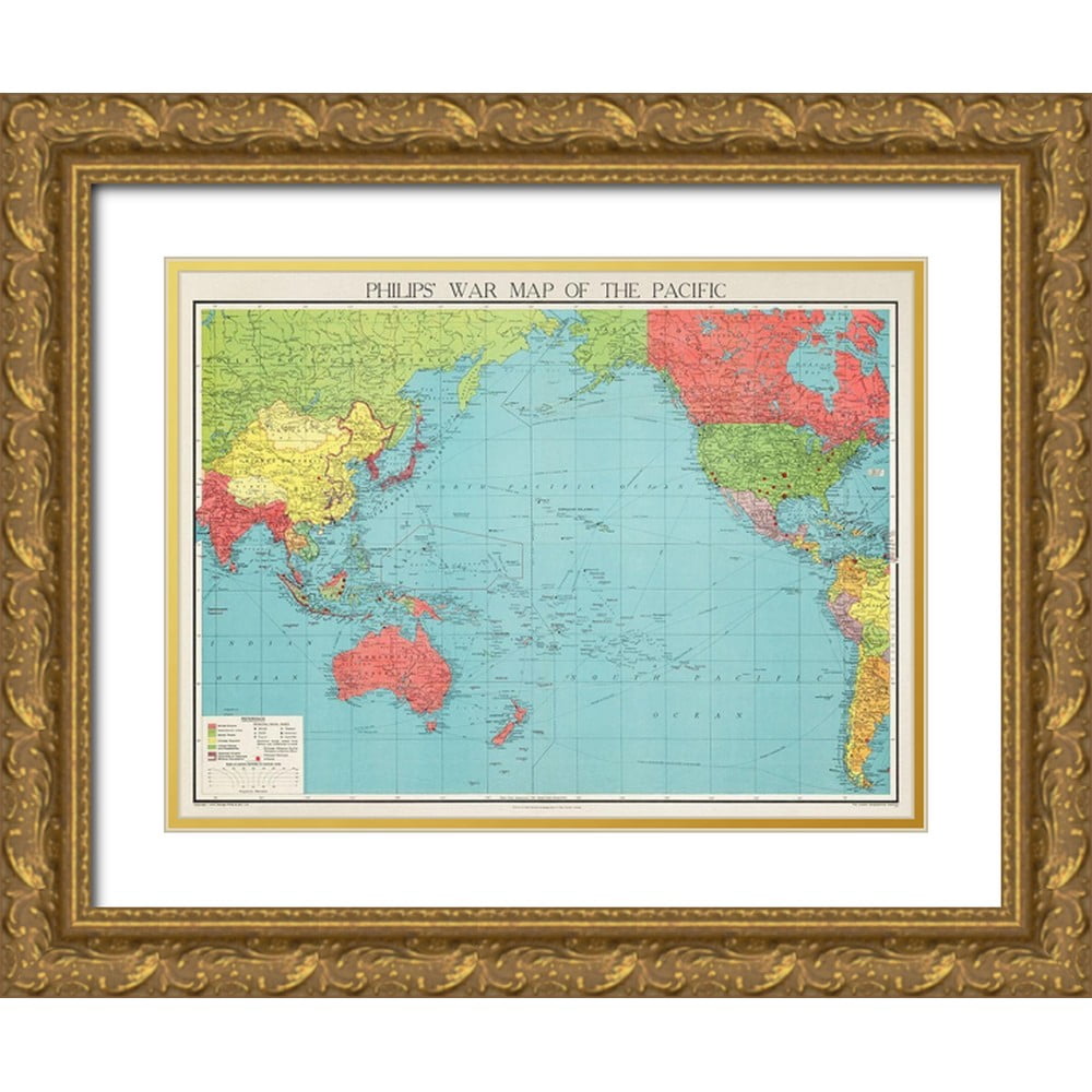 George Philip and Son Limited 18x14 Gold Ornate Wood Framed with Double ...