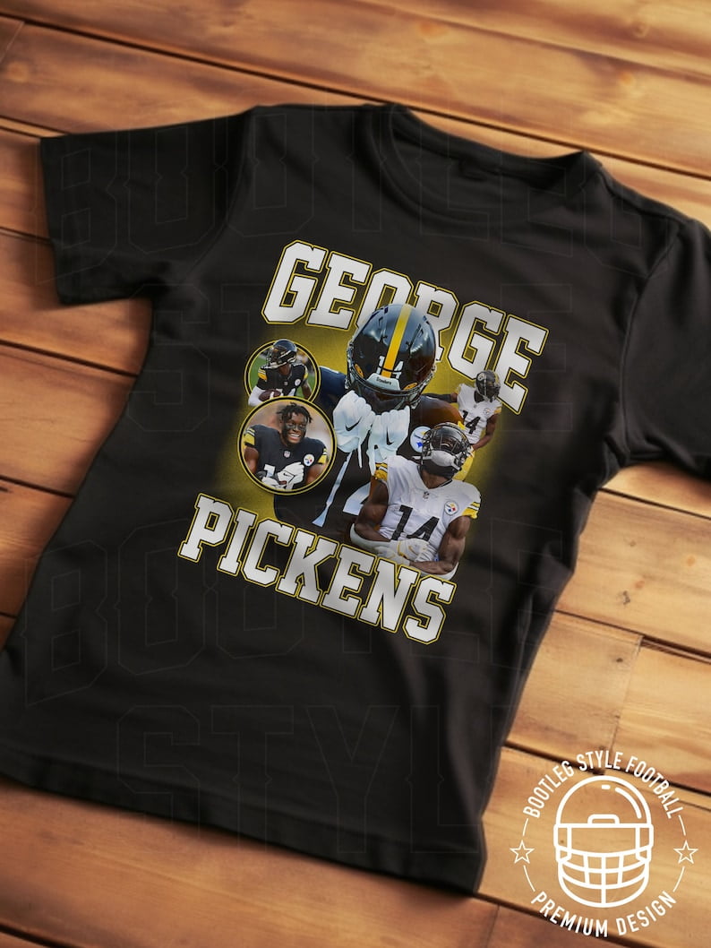 George Pickens Football Shirt for Men Women Vintage 90s Bootleg Style ...