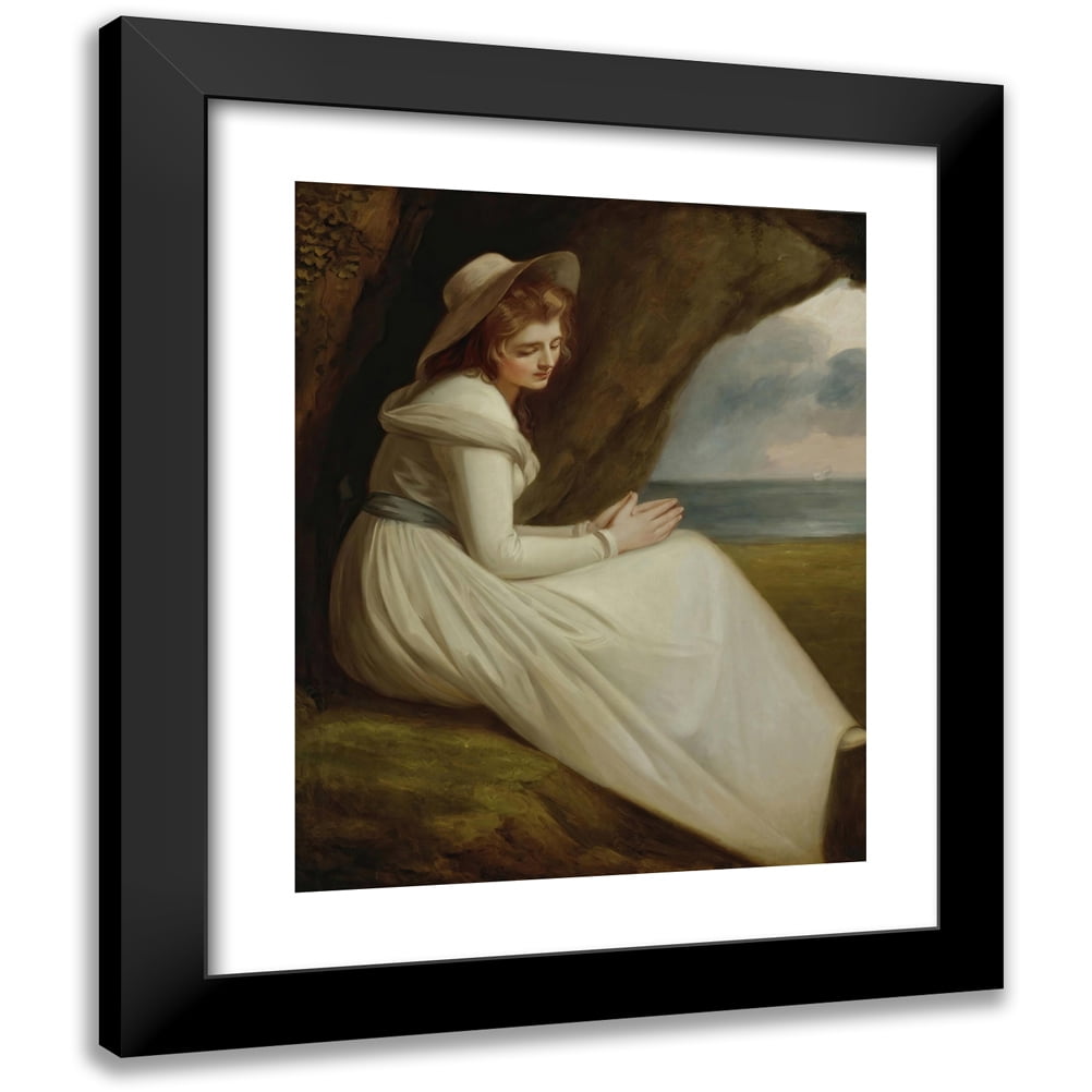 George Romney 12x14 Black Modern Framed Museum Art Print Titled - Emma ...