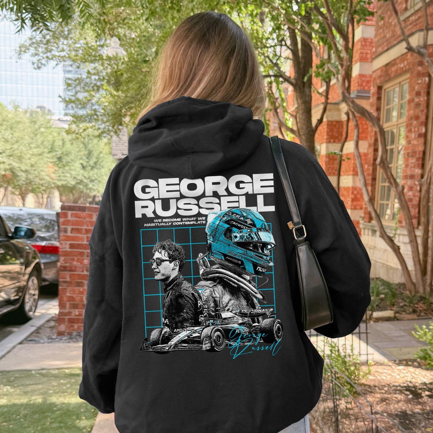 George Russell F1 Hoodie 2026 | Retro GR63 Racing Sweater | Mercedes ...