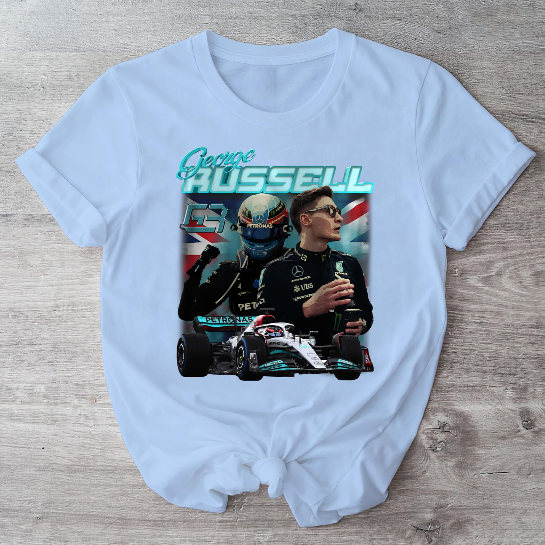 George Russell Mercedes Formula One Racing Vintage 90s Bootleg Unisex T ...