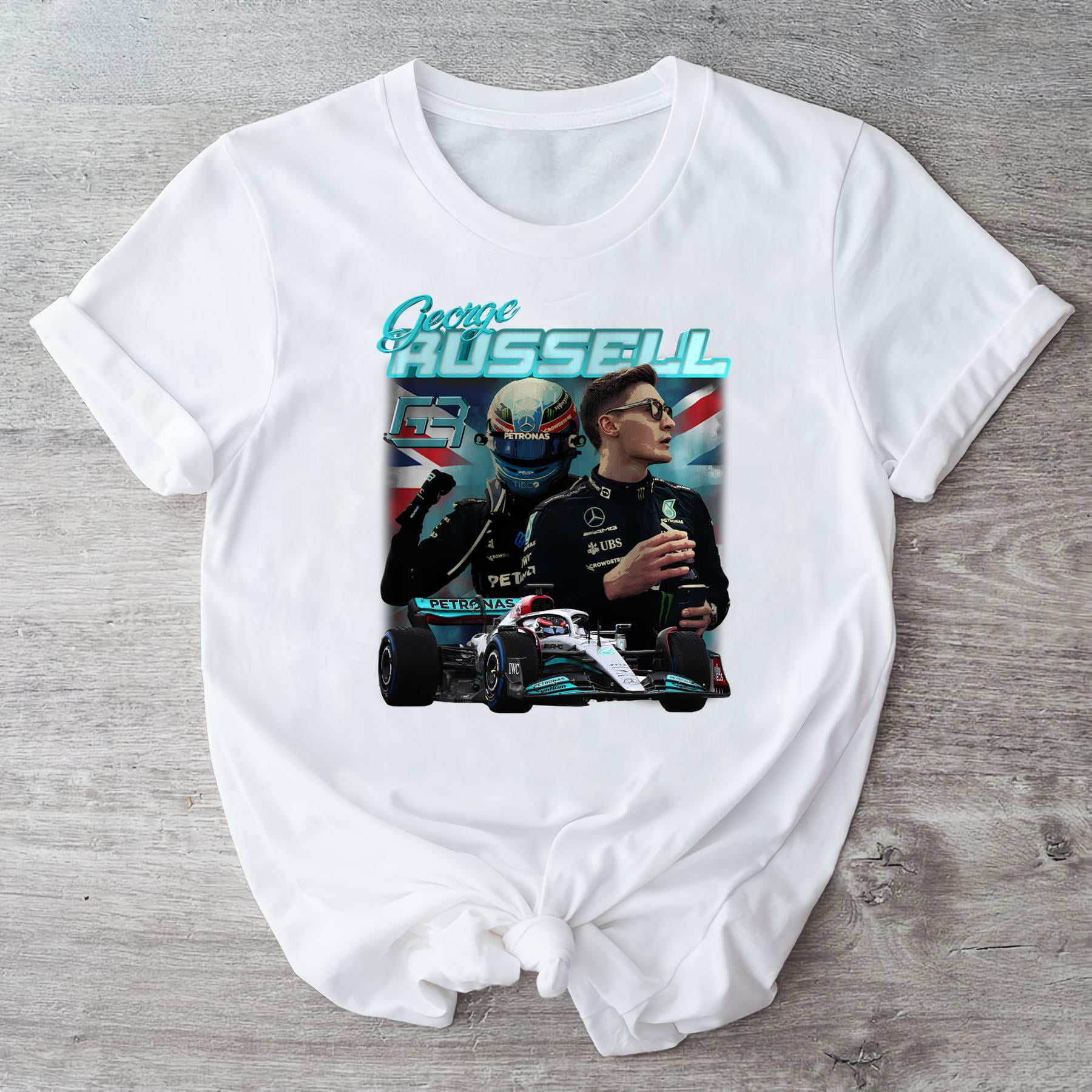 George Russell Mercedes Formula One Racing Vintage 90s Bootleg Unisex T ...
