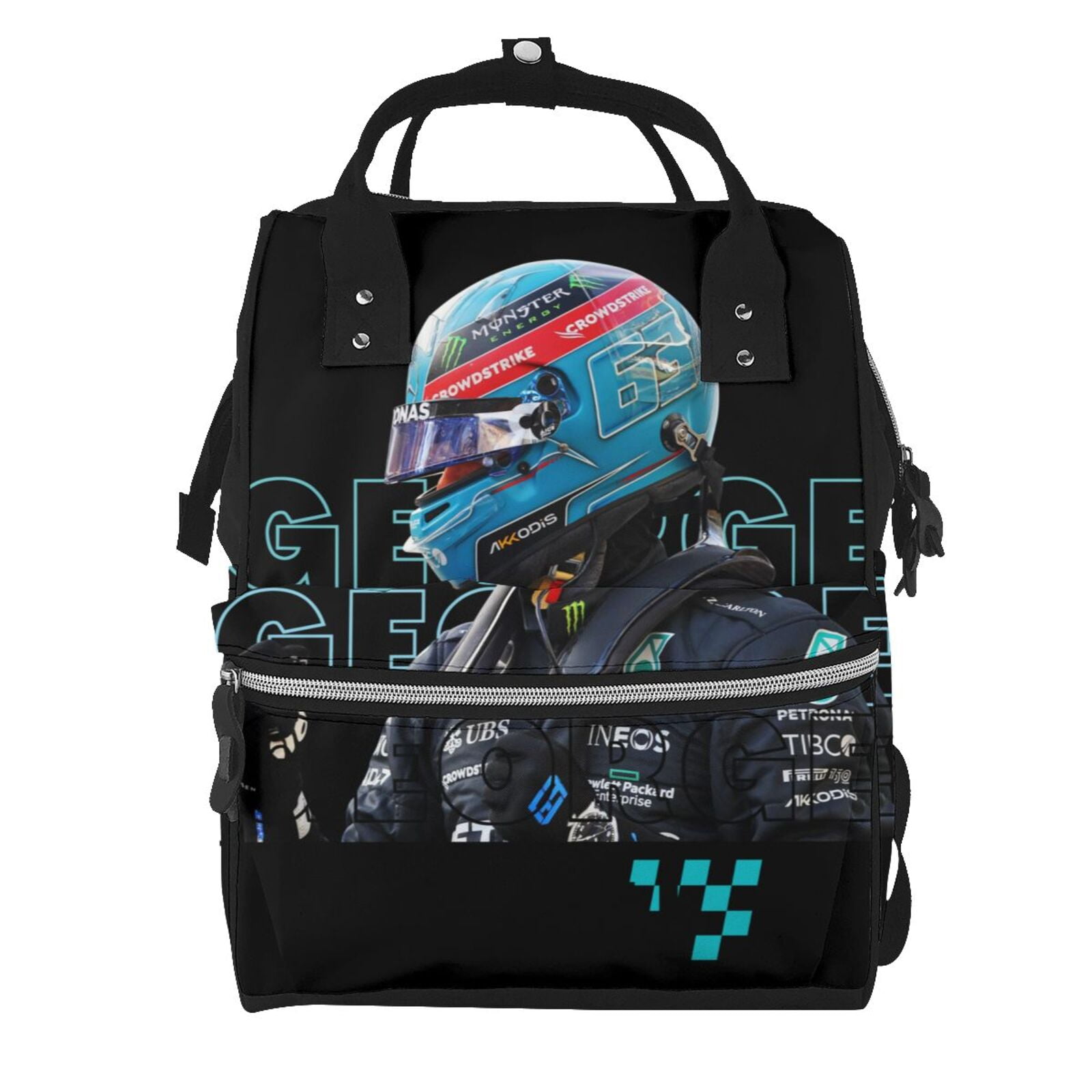 George Russell Mummy Diaper Bag Backpack Casual Shoulder Bags Travel ...