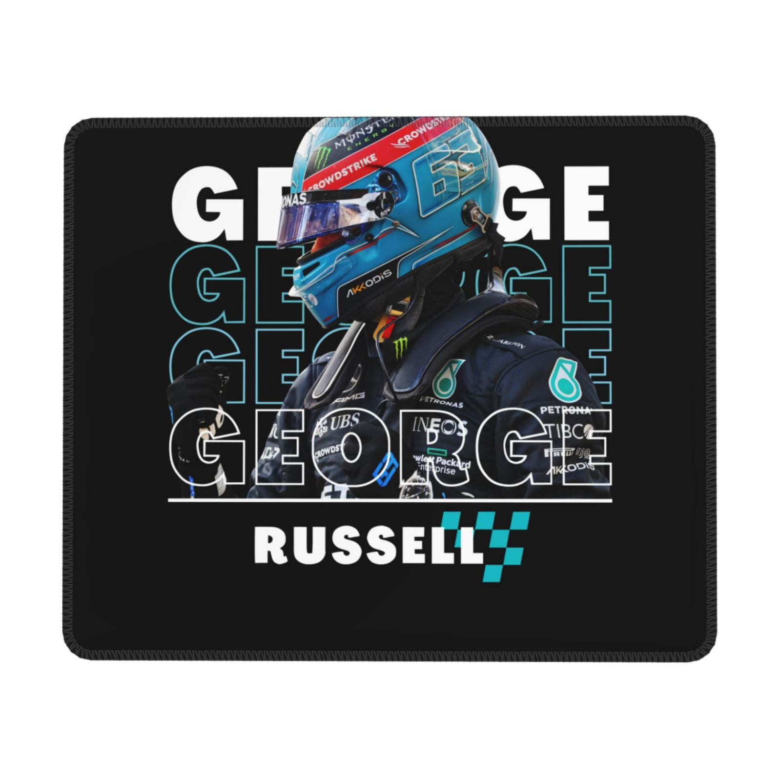 George Russell Mouse Pad Square Mouse Pad for Desk Soft Computer Mouse ...