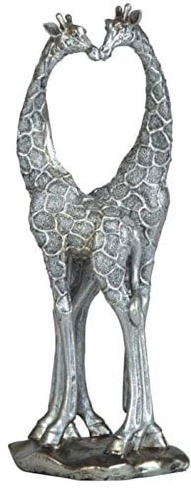 George S. Chen Imports SS-G-54300 2 Silver Giraffes Heart Shaped ...