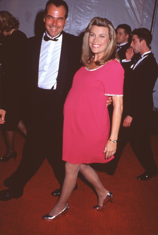 George Santo Pietro In Tuxedo And Vanna White In Pink Maternity Dress ...