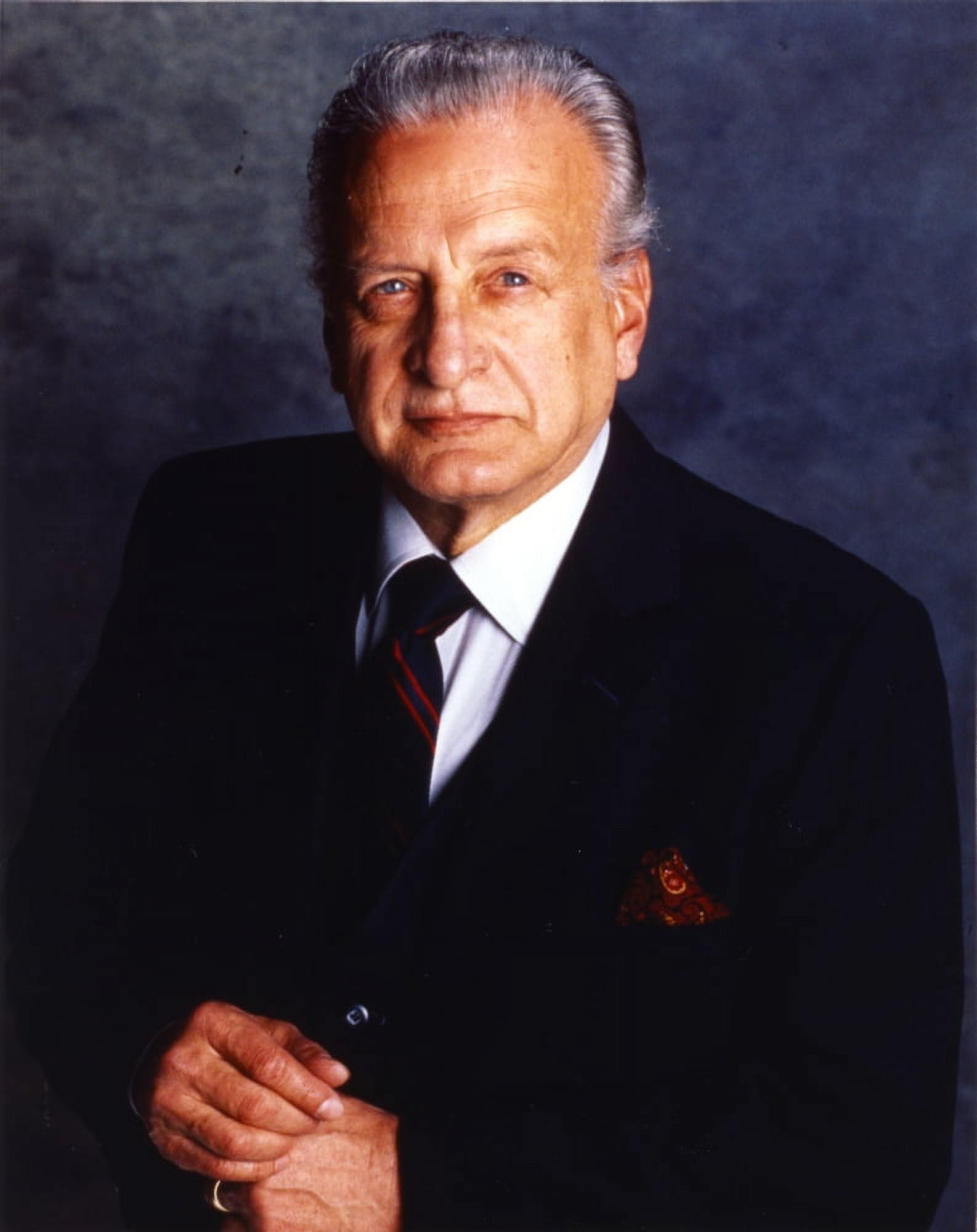 George Scott in Blue Vest and Light Blue Long Sleeve Portrait Photo ...