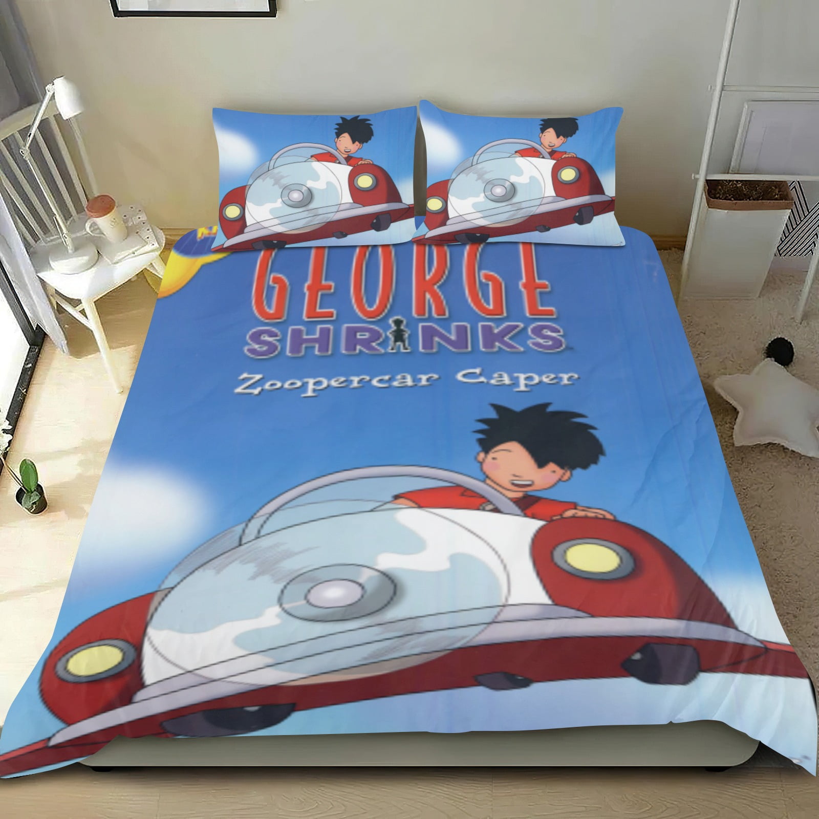 George Shrinks Down Duvet Cover Gift Full Size Cotton Bedding Set ...