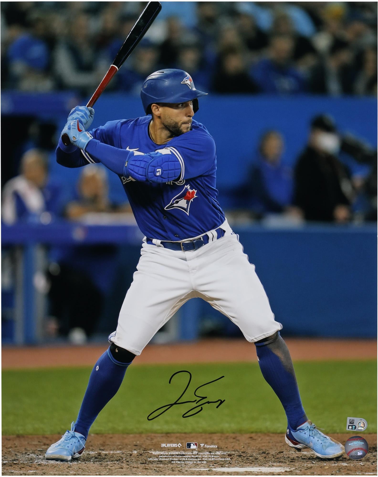 George Springer Toronto Blue Jays Autographed 16" x 20" At Bat ...
