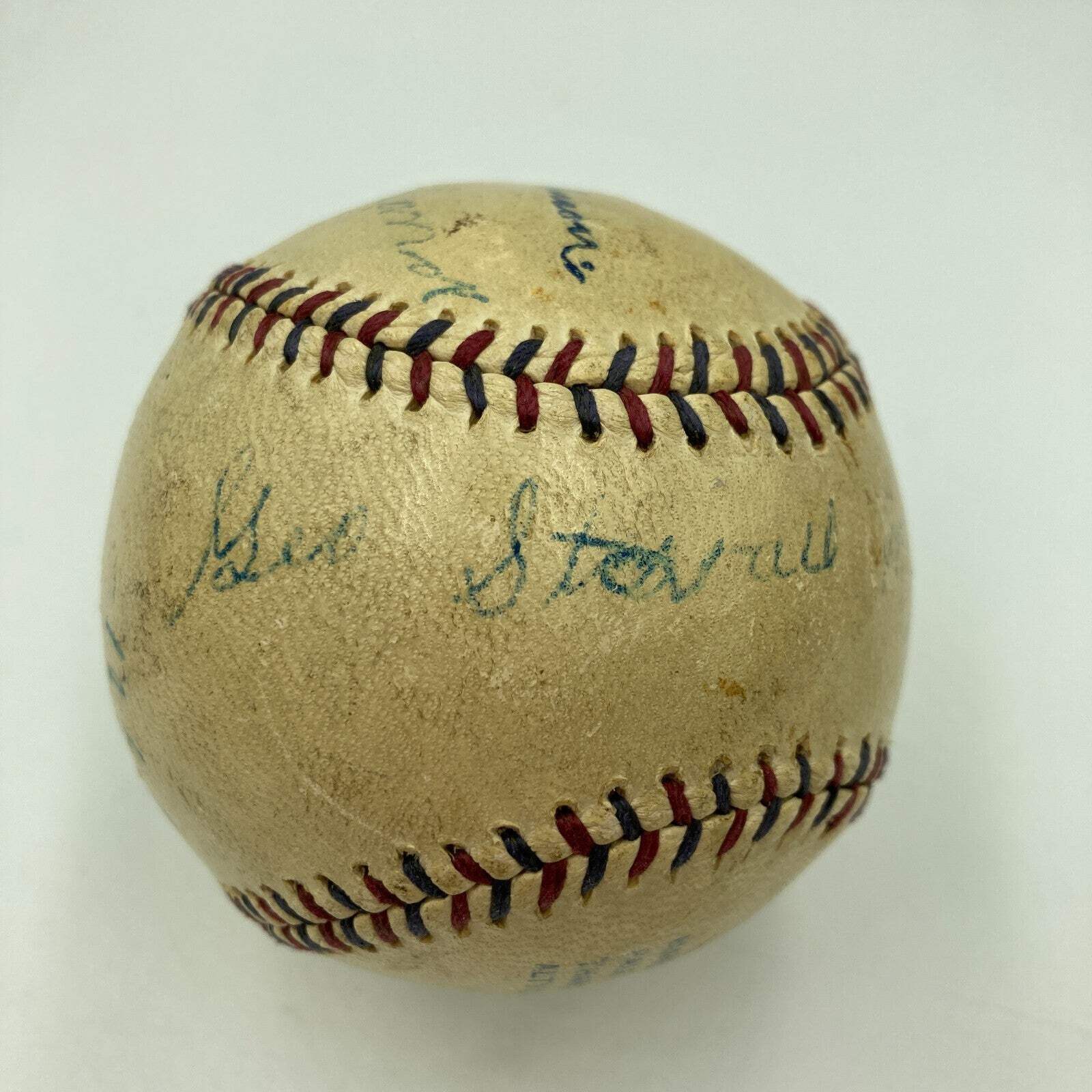 George Stovall Gus Fisher Signed 1911 American League Baseball Indians ...